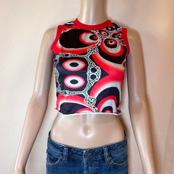 Tops | Y2k Printed Tank Top | Poshmark